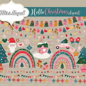 Christmas Clipart. Christmas Borders. Cute Digital Christmas Clip Art ...