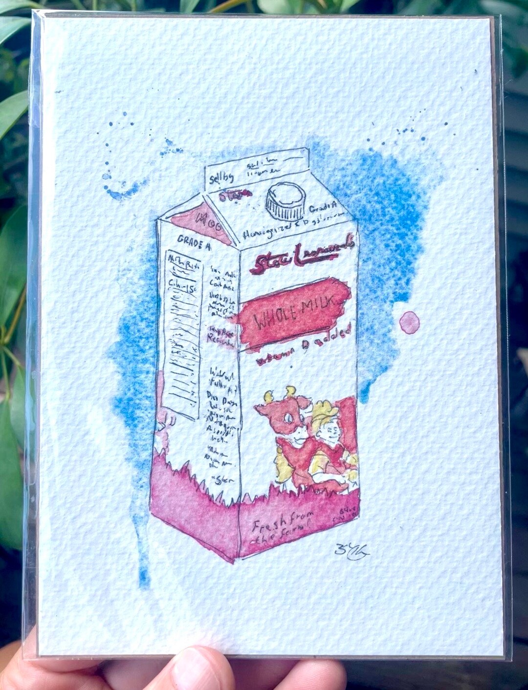 Stew's Milk Carton Watercolor Painting Original Art - Etsy