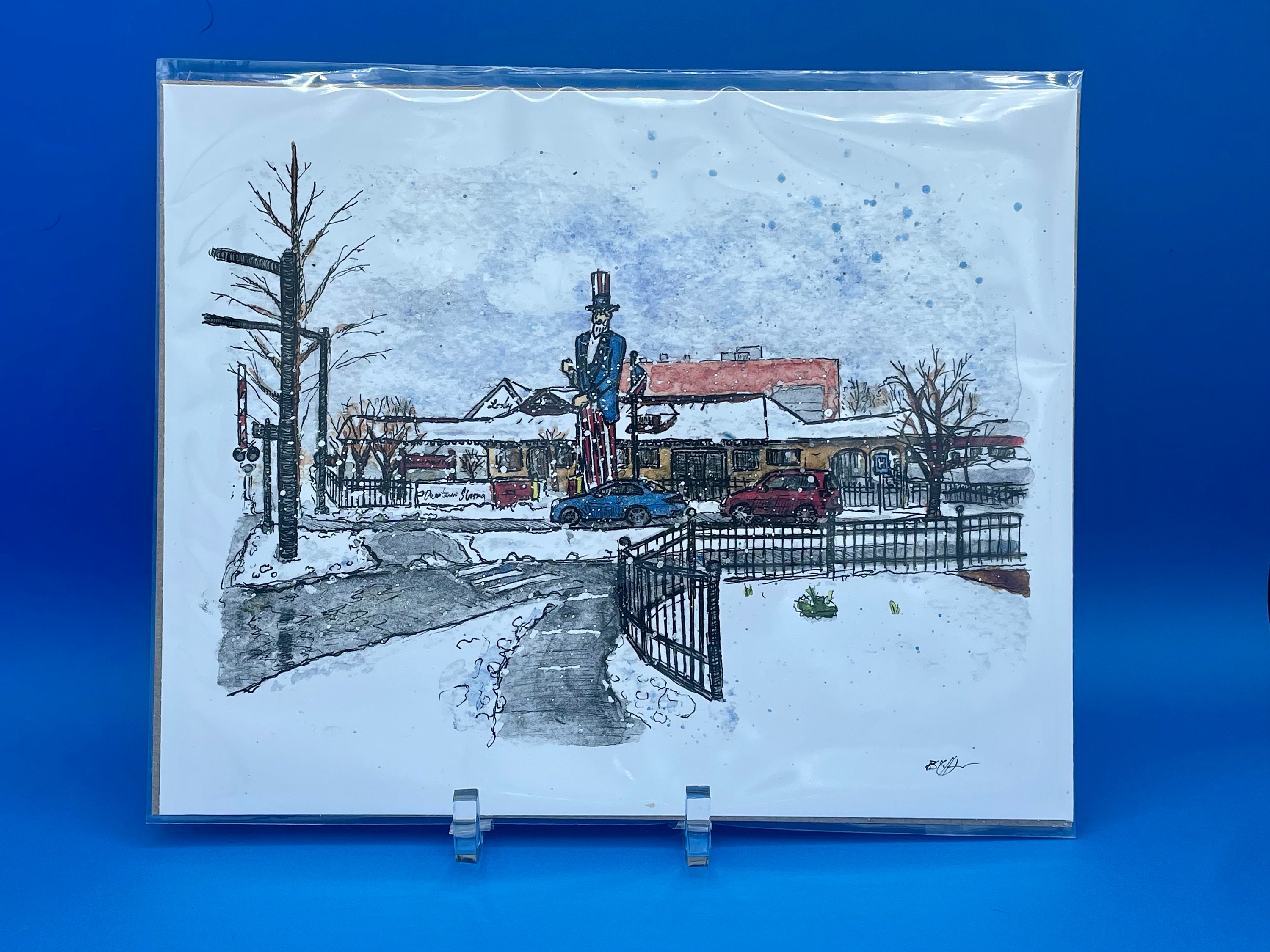 Danbury CT in the Snow Series - Railway Museum / Uncle Sam Statue ...