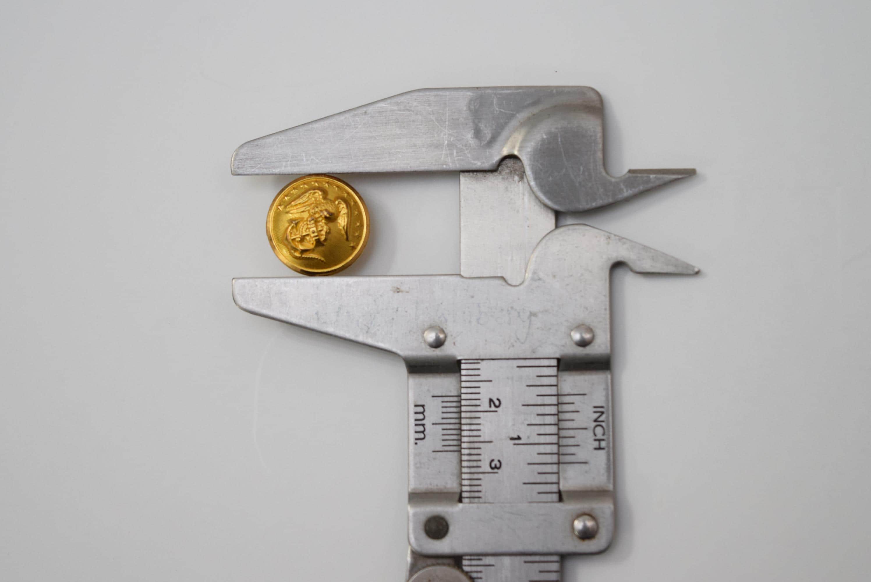 Genuine USMC Dress Blues Small Buttons 12 Pack | Marine Corp | GI Gold ...