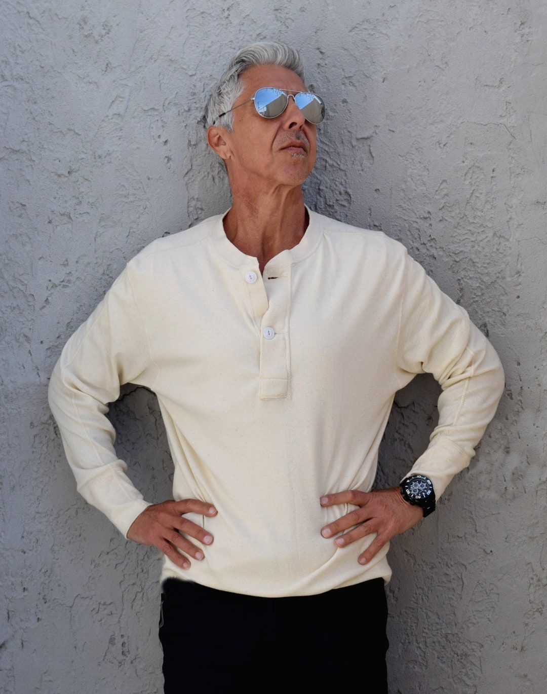 Vintage Genuine Military Wallace Berry Henley Long Sleeve Shirt Size ...