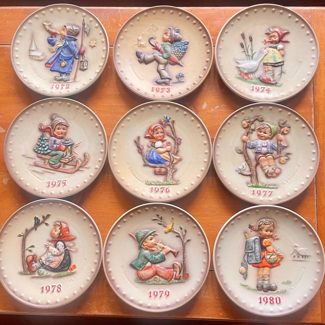 Vintage M.J. Hummel Annual Collectors Plates 1972-1980/goebel West ...