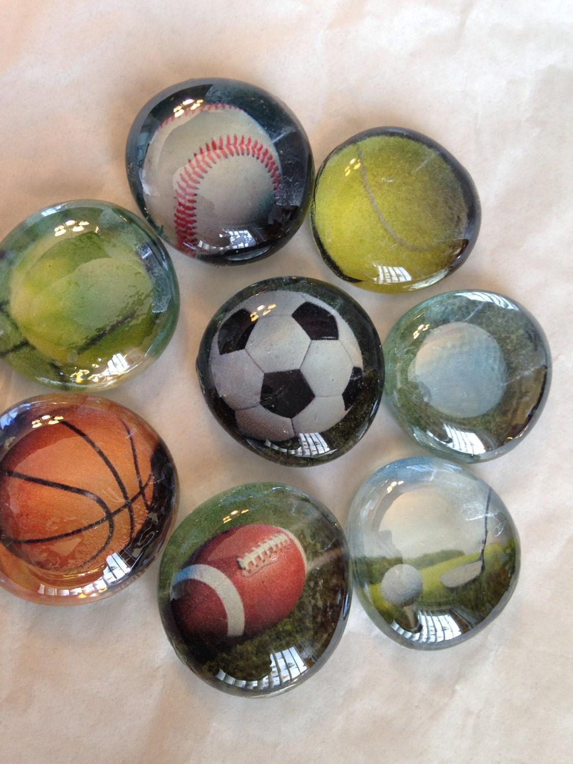 Sports Glass Magnets Glass Magnets Set With a Varoety If - Etsy