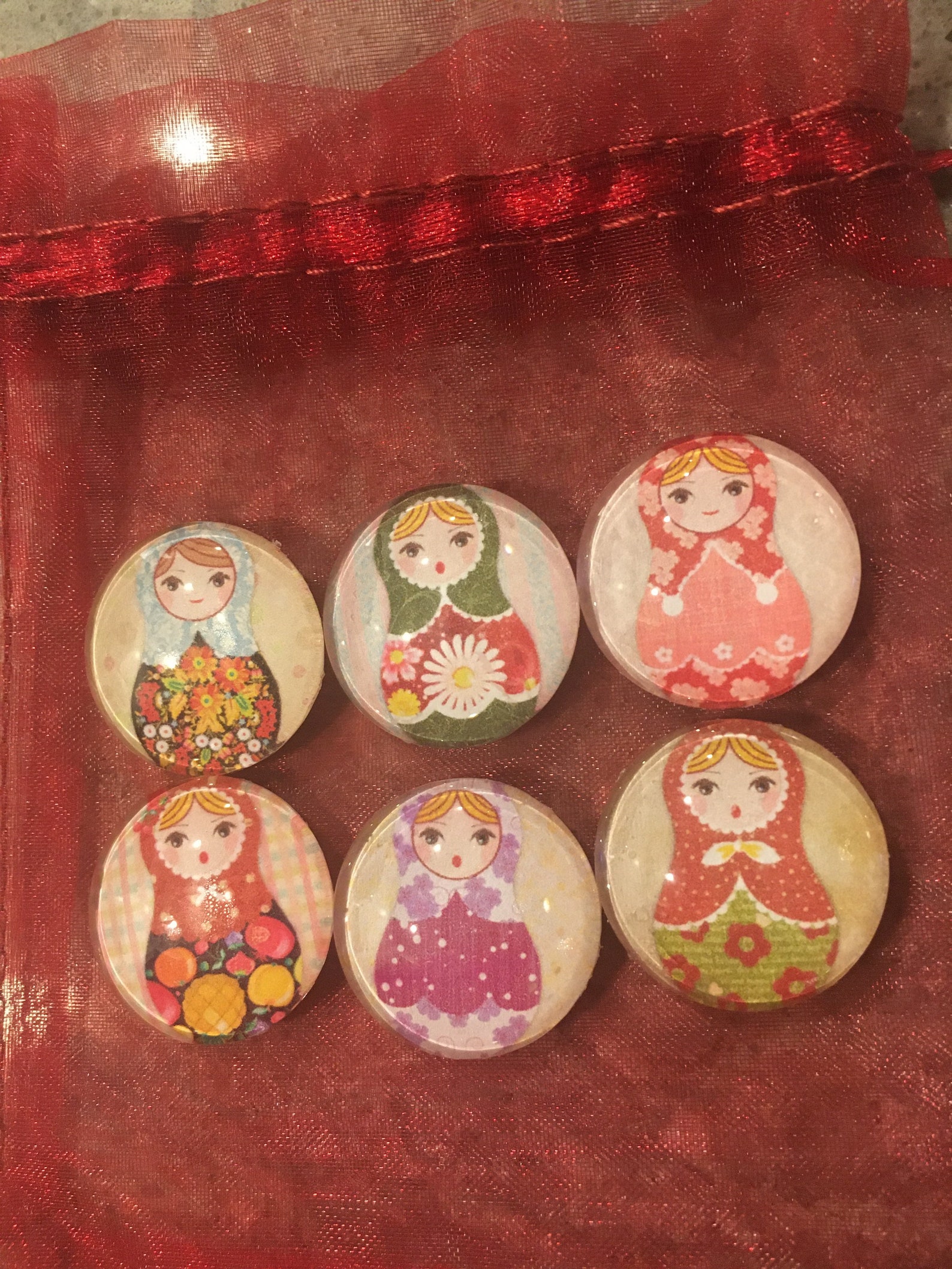 Russian Nesting Doll Glass Fridge Magnets Matryoshka Doll - Etsy