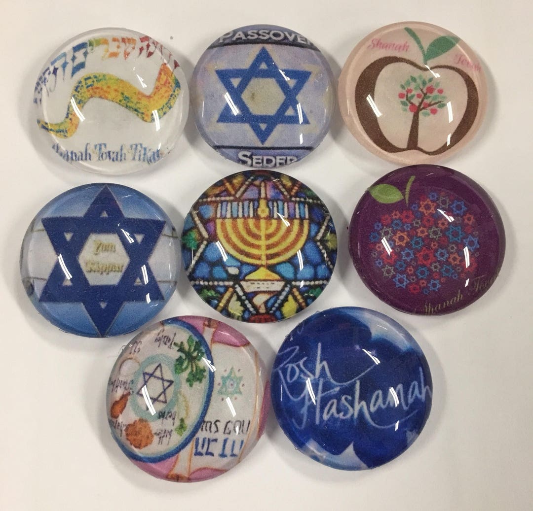 Jewish Holiday Glass Fridge Magnets. Beautiful Holiday Glass ...