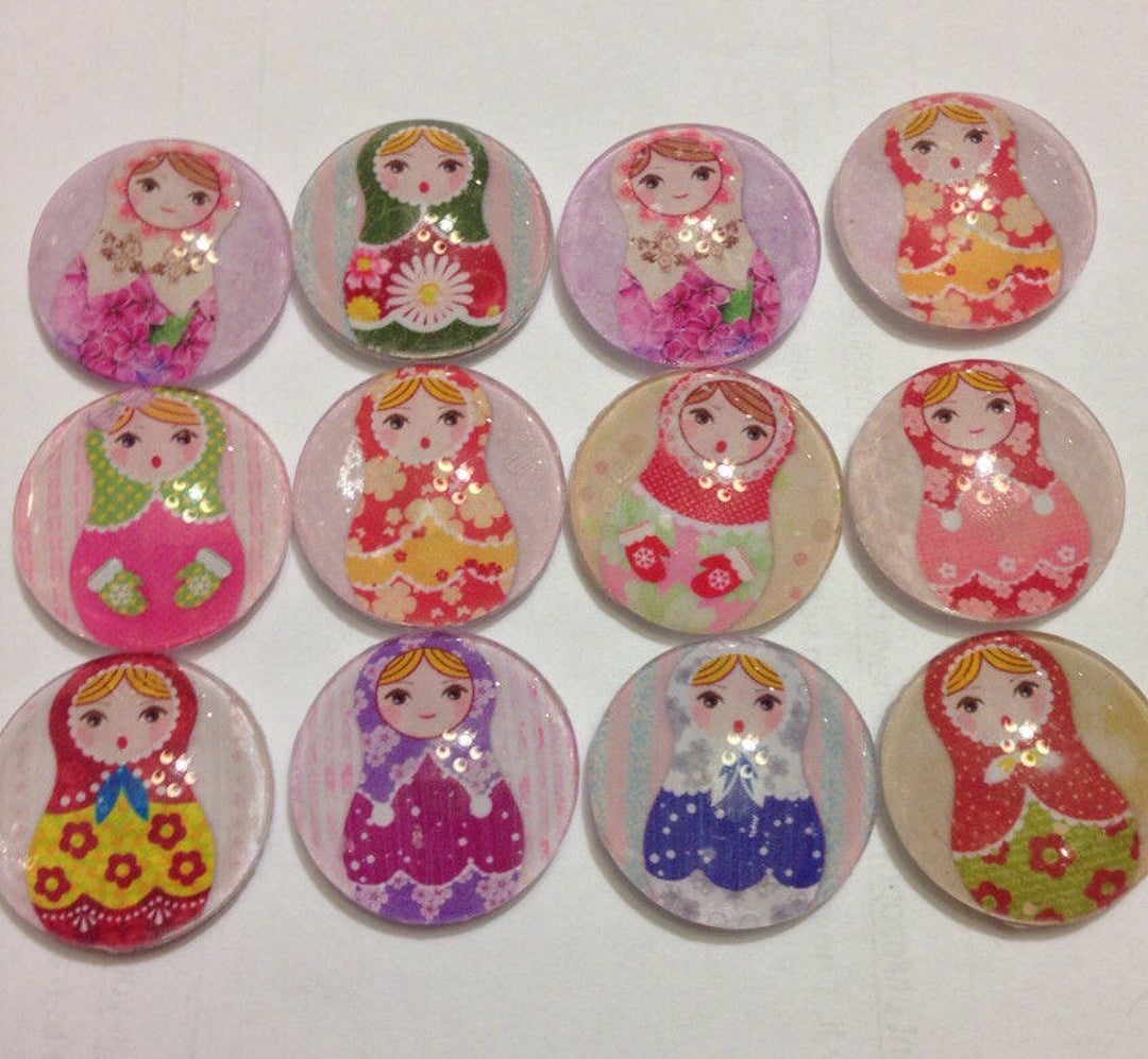 Russian Nesting Doll Glass Fridge Magnets, Matryoshka Doll Glass ...