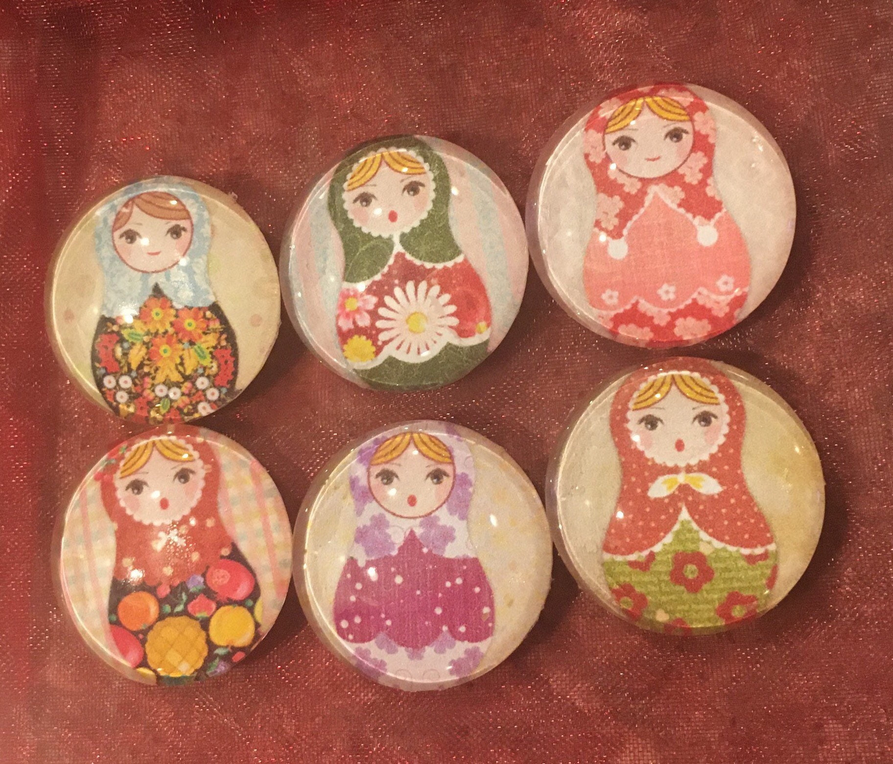 Russian Nesting Doll Glass Fridge Magnets Matryoshka Doll - Etsy