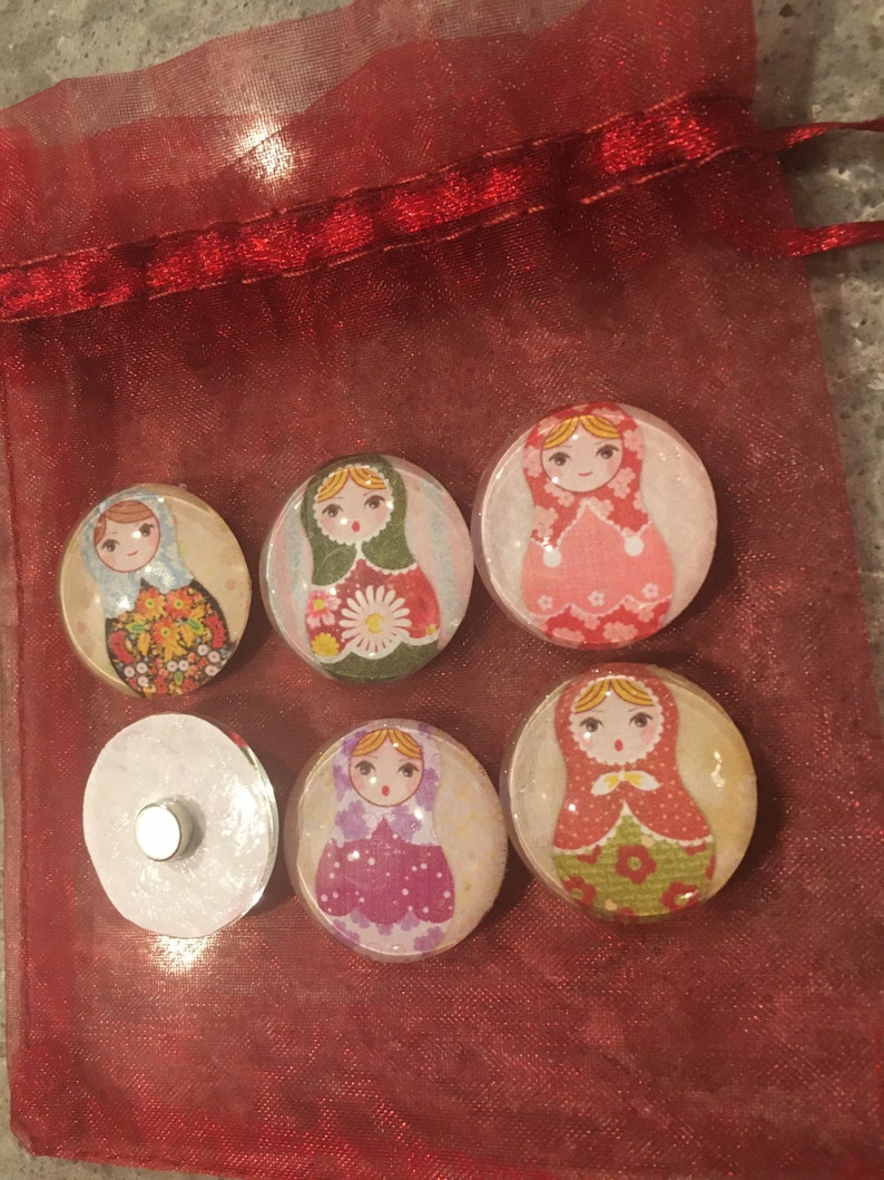 Russian Nesting Doll Glass Fridge Magnets Matryoshka Doll - Etsy