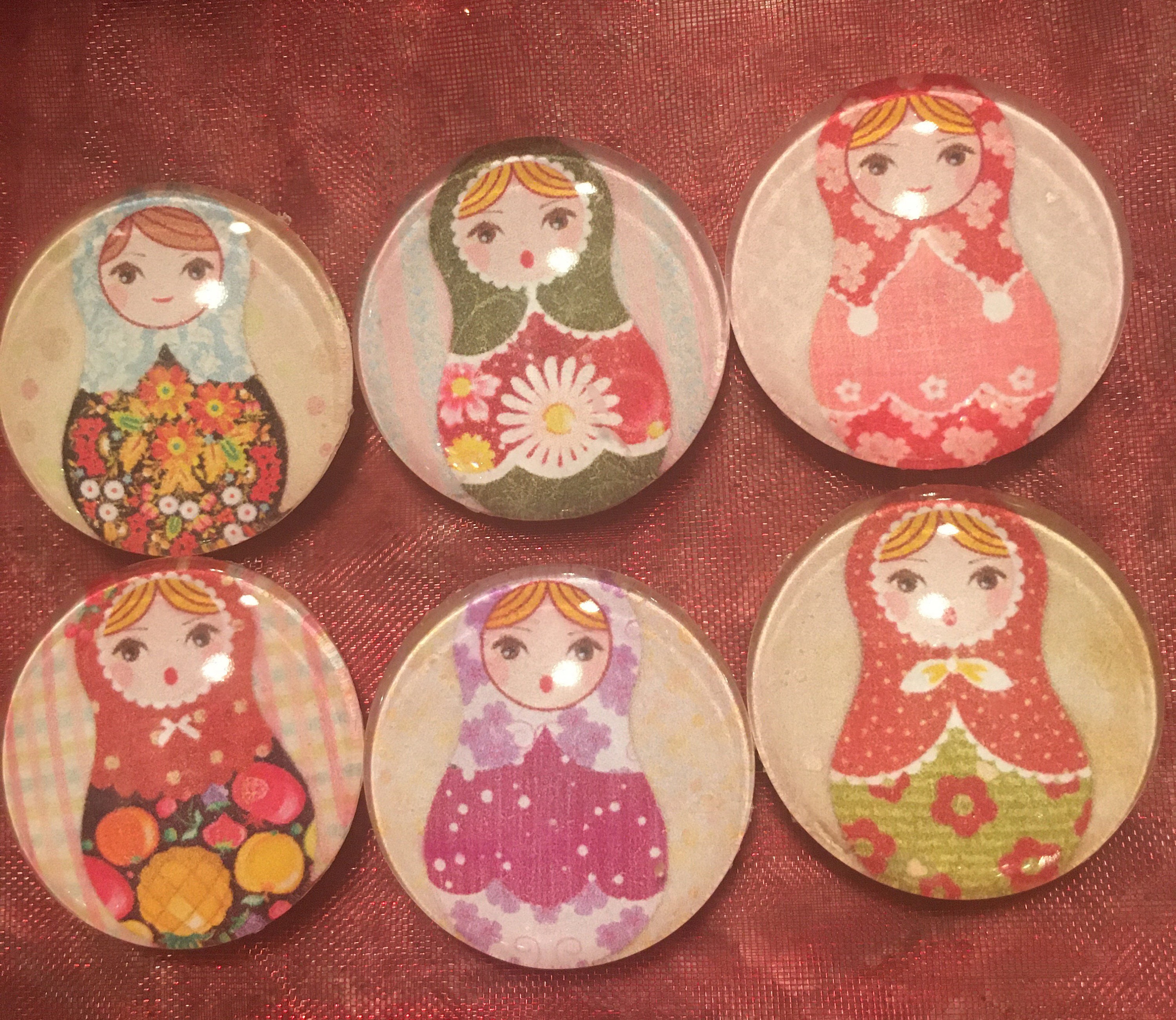 Russian Nesting Doll Glass Fridge Magnets Matryoshka Doll - Etsy