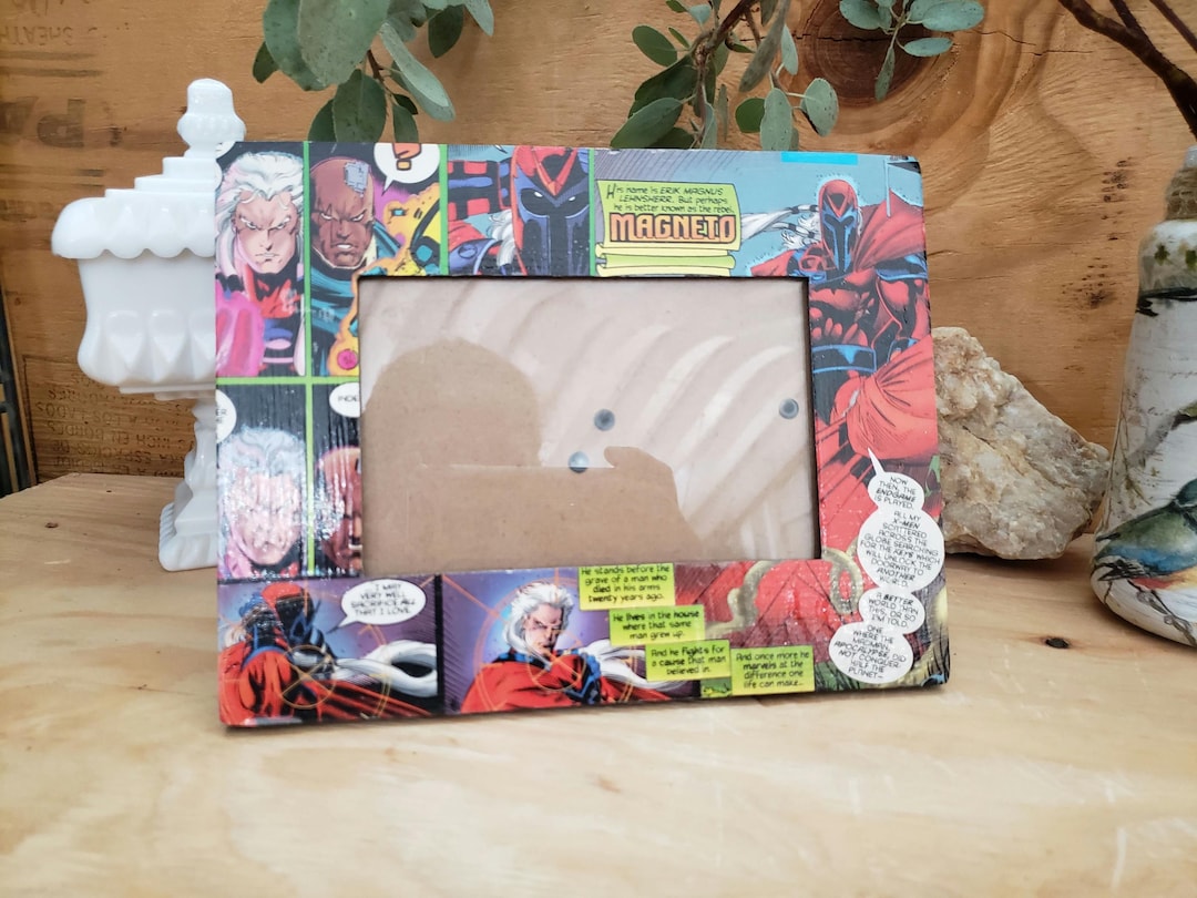 Comic Book Wall Frame Featuring Magneto 8.75 X 6.75 Frame- 3.5" X 5.5 ...