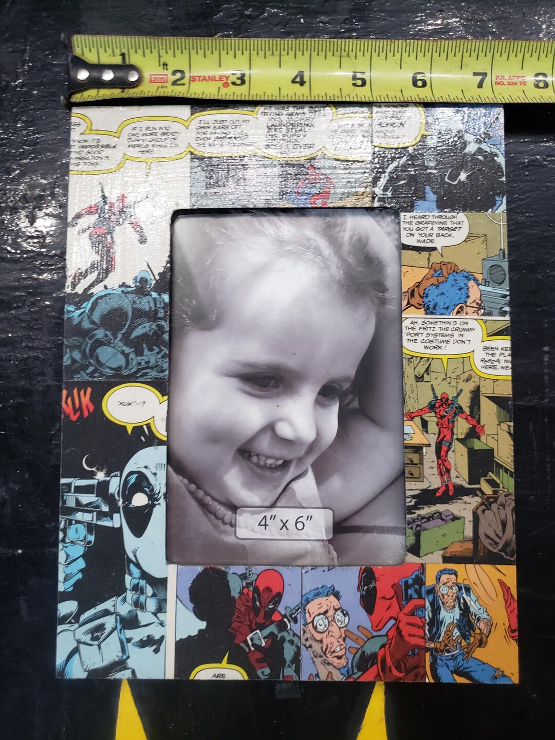 Comic Book Desk Frame Featuring Deadpool 9 X 7 Frame 4 X 6 Photo - Etsy