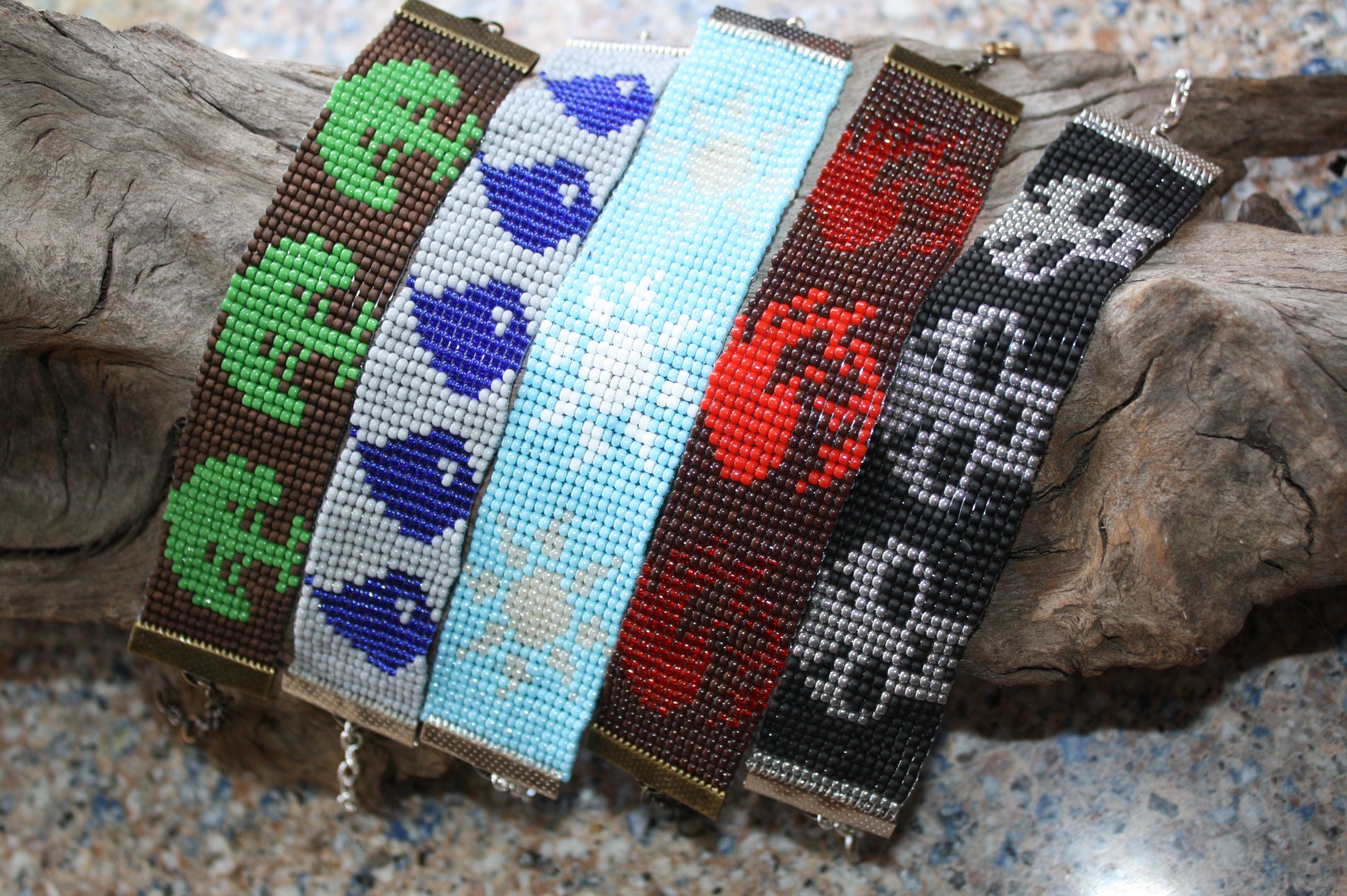 Magic Land Swamp Island Mountain Forest Plains Beaded Bracelet | Etsy