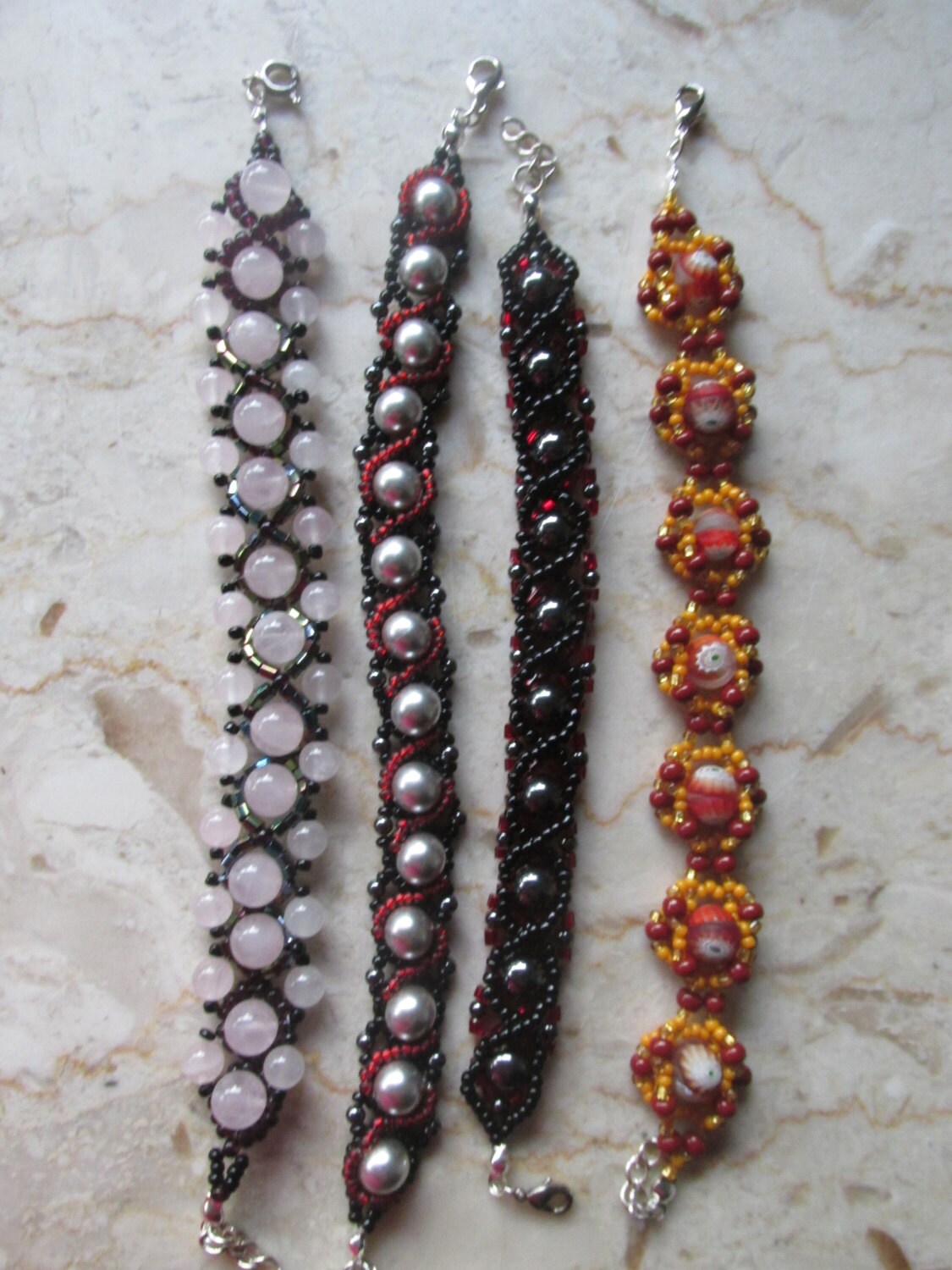 Loop De Loop Hand-sewn Woven Beaded Bracelets One of a Kind - Etsy