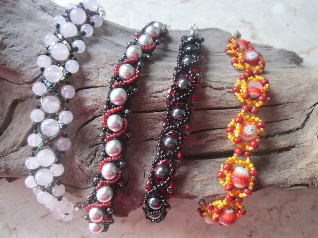 Loop De Loop Hand-sewn Woven Beaded Bracelets One of a Kind - Etsy