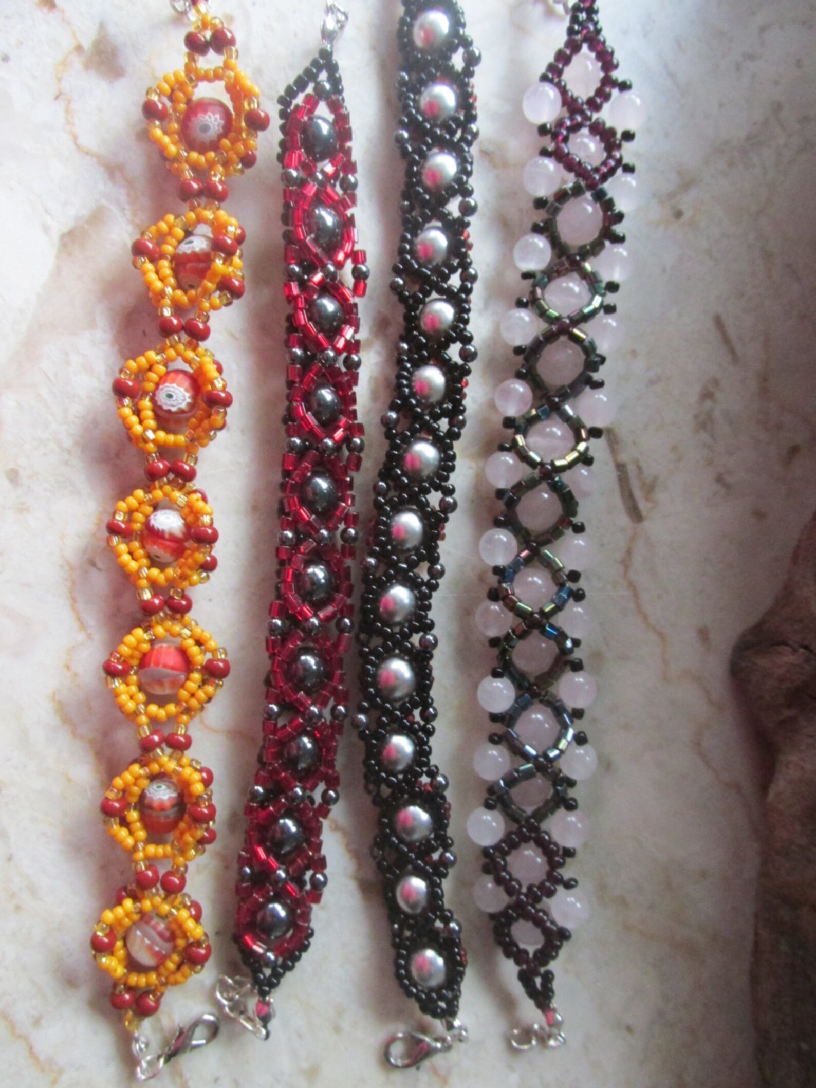 Loop De Loop Hand-sewn Woven Beaded Bracelets One of a Kind - Etsy