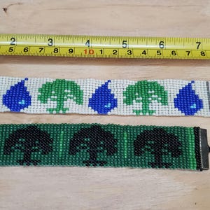 Magic Land Swamp Island Mountain Forest Plains Beaded Bracelet Pixel ...