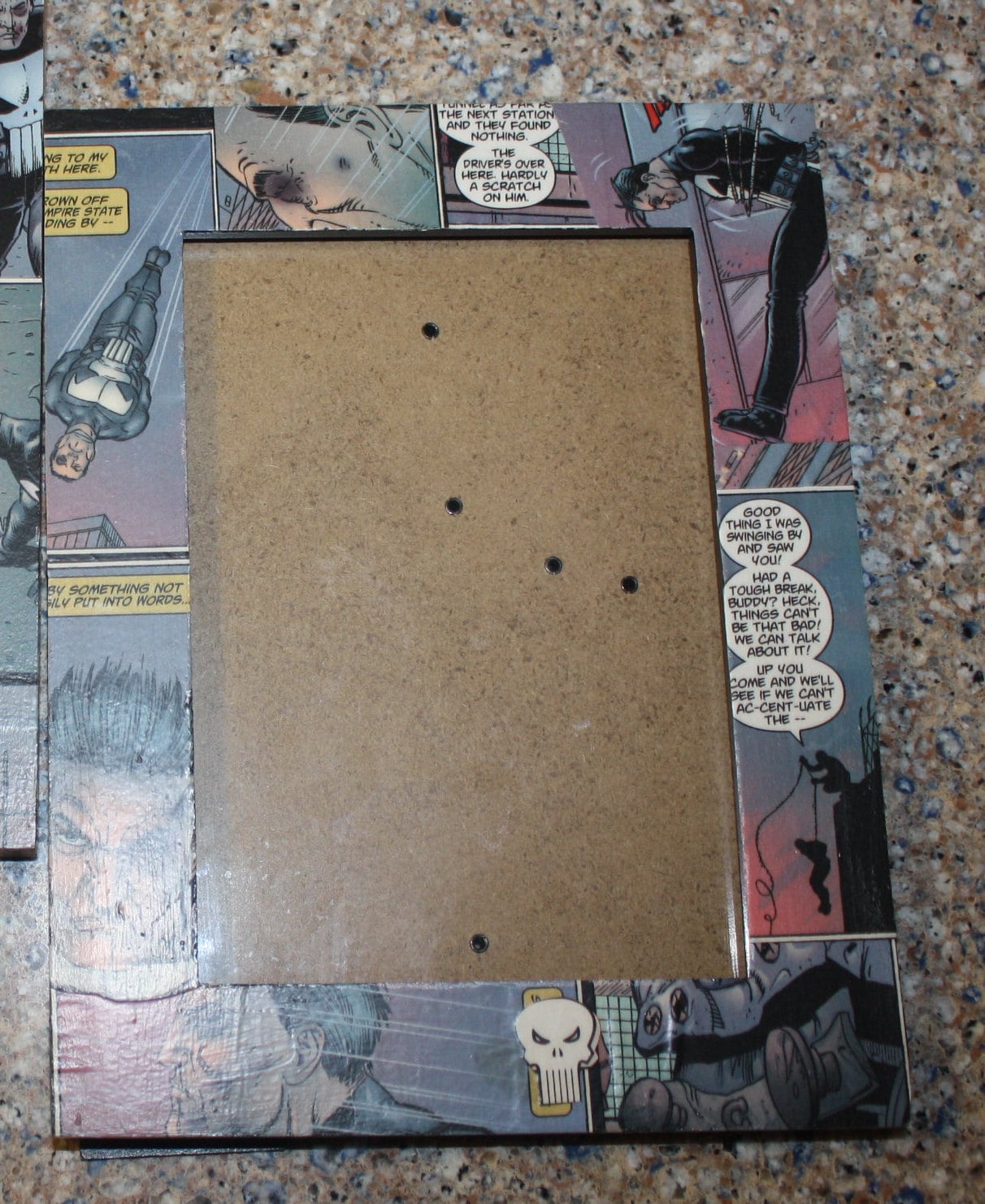 Comic Book Desk Frame Featuring the Punisher Purple 5 - Etsy