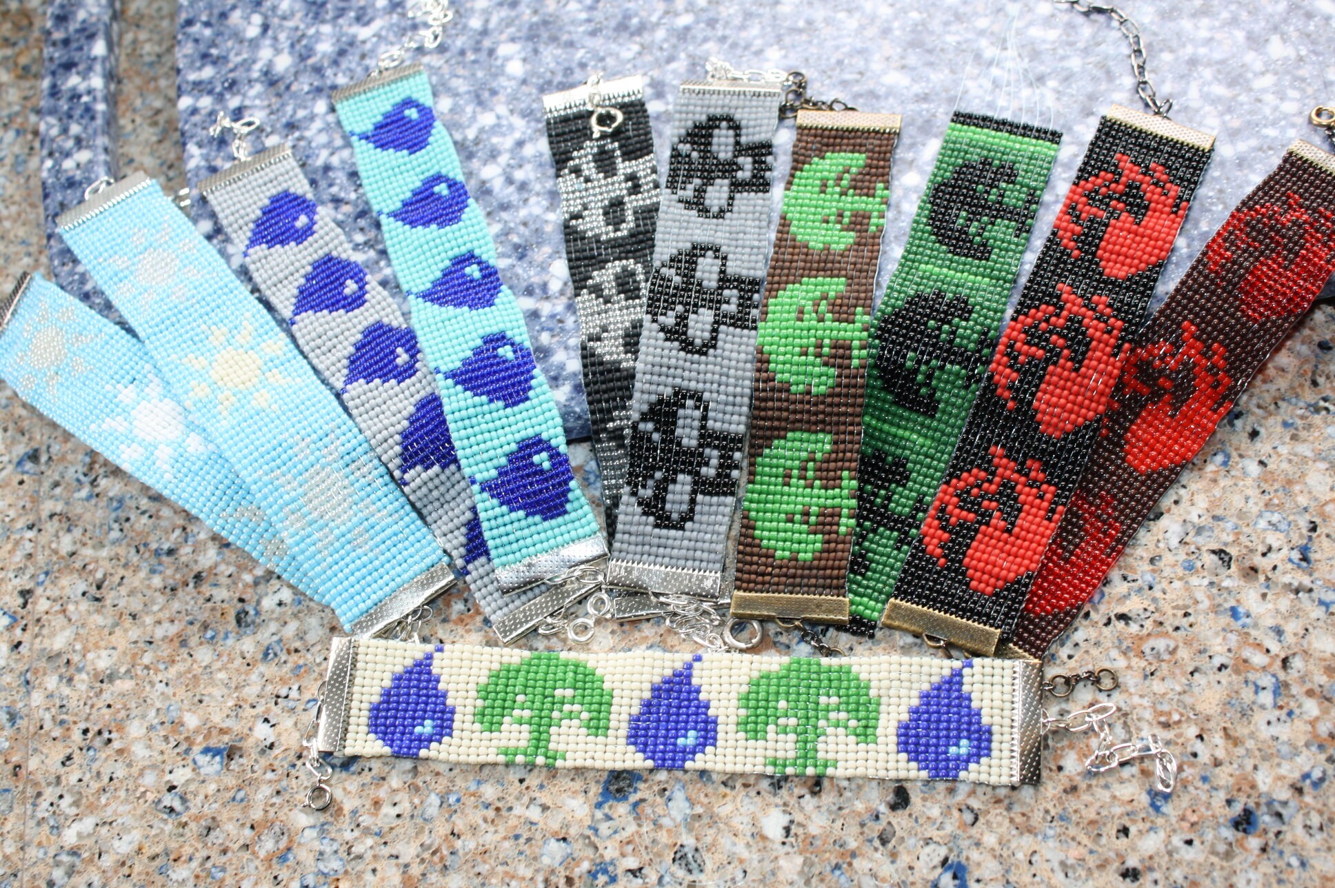 Magic Land Swamp Island Mountain Forest Plains Beaded Bracelet | Etsy