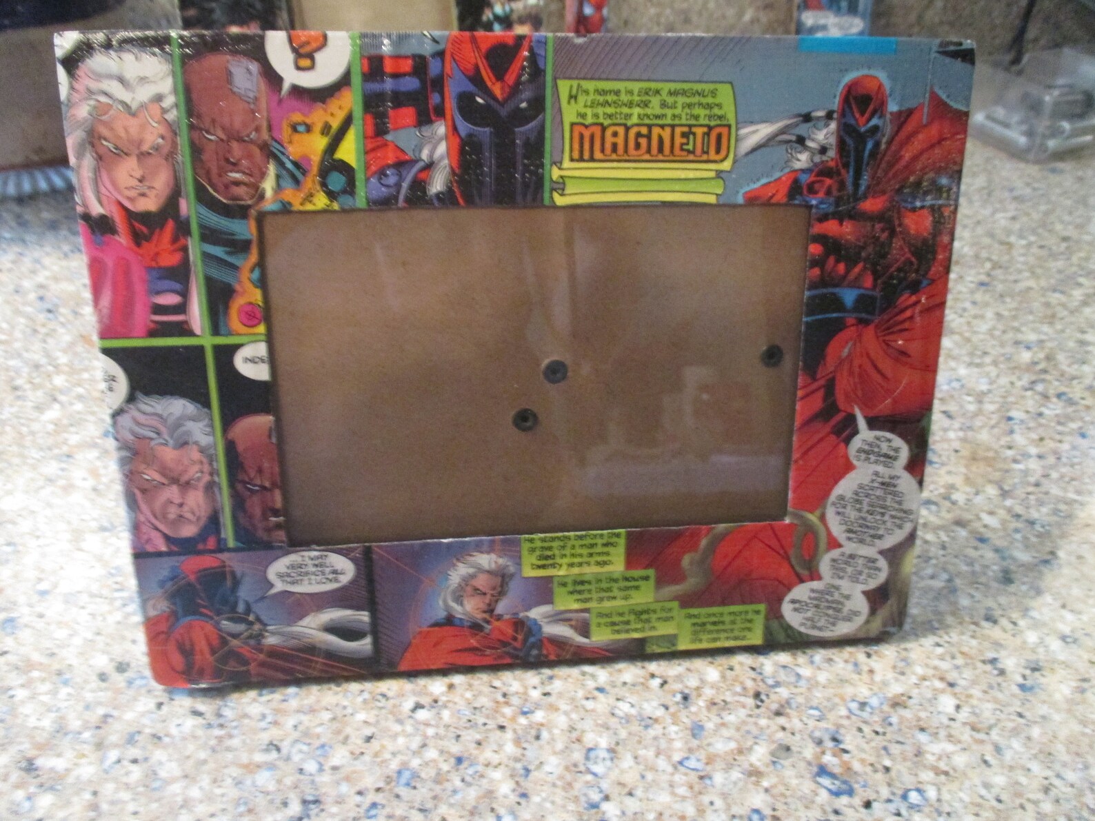 Comic Book Wall Frame Featuring Magneto 8.75 X 6.75 Frame 3.5 X 5.5 ...