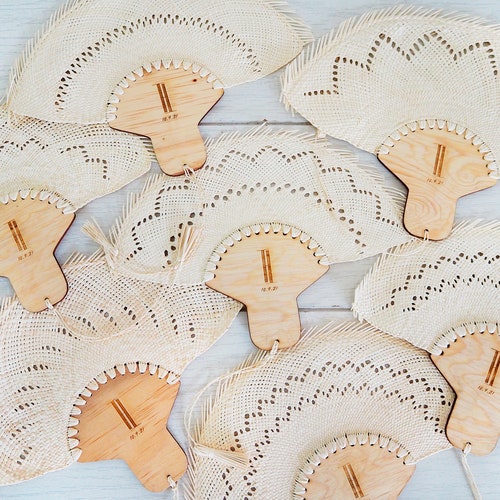 Mexican Woven Hand Fans / Wooden Wedding Favors / Custom Fans - Etsy