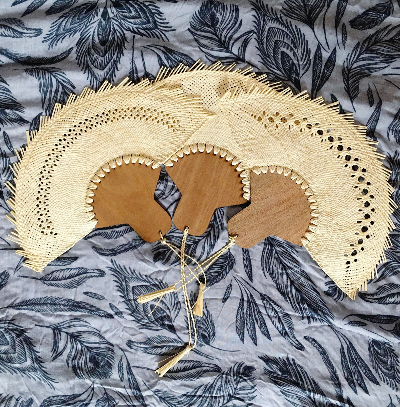 Woven Fans / Wedding Hand Fans Personalized / Bridesmaid Gift Unique ...