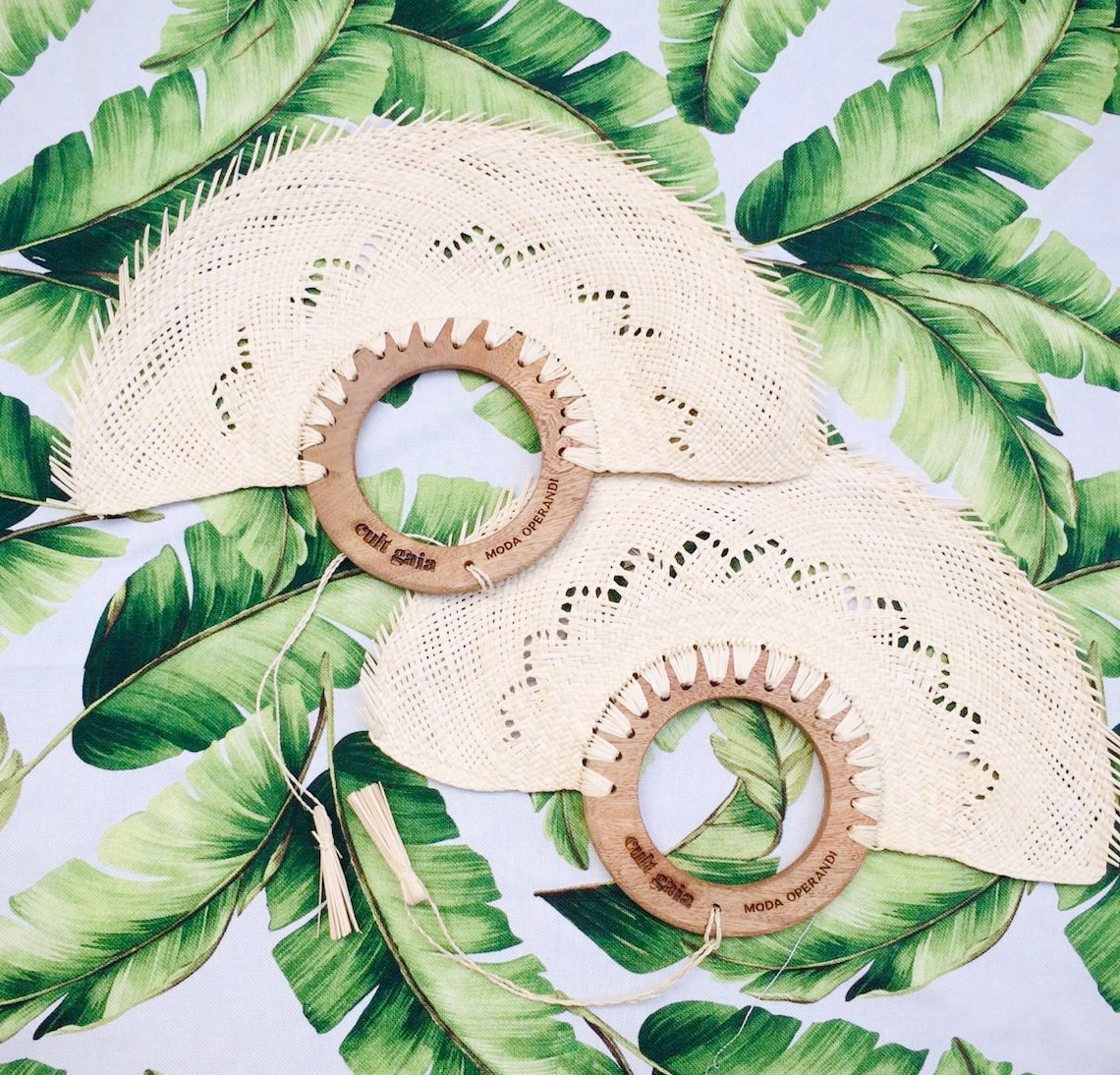 Fans for Wedding Personalized / Wood and Palm Leaf Fans / | Etsy