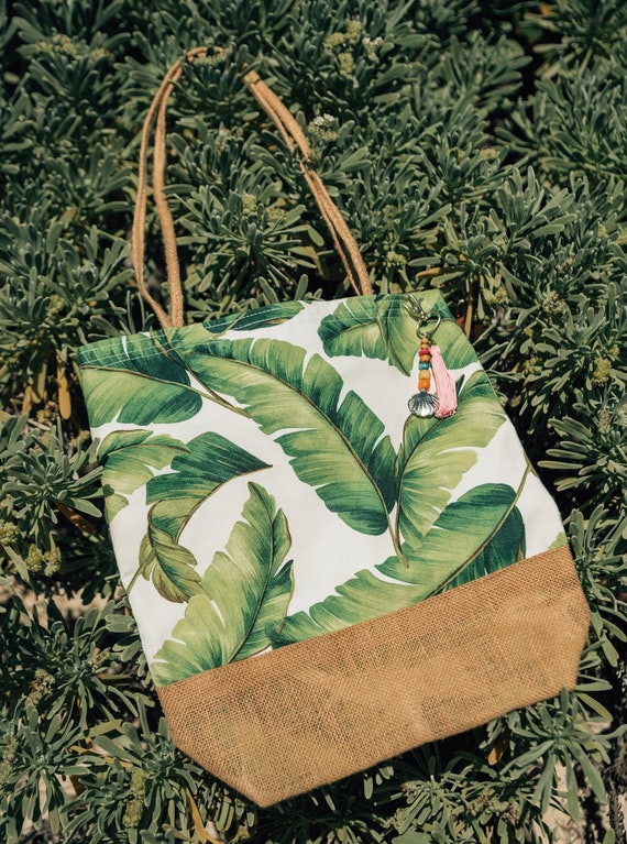 Palm Tree Handbag / Personalized Palm Leaf Tote Bag / Custom - Etsy