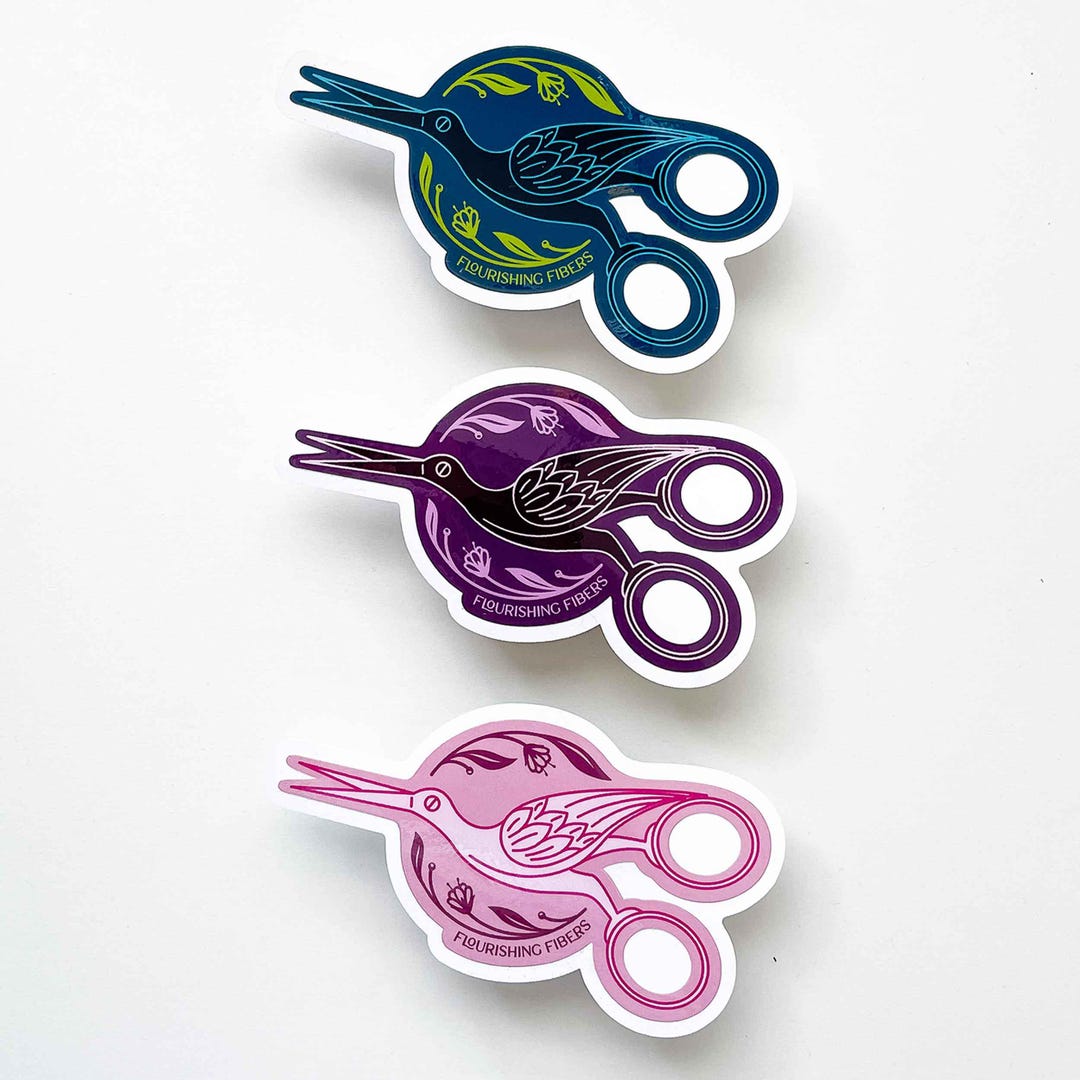 Sticker Stork Embroidery Scissors, Embroidery Theme Sticker, Scissor ...