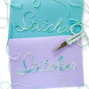 Stitcher Paper Embroidery PDF Pattern, Card Embroidery Stitcher, Hand ...