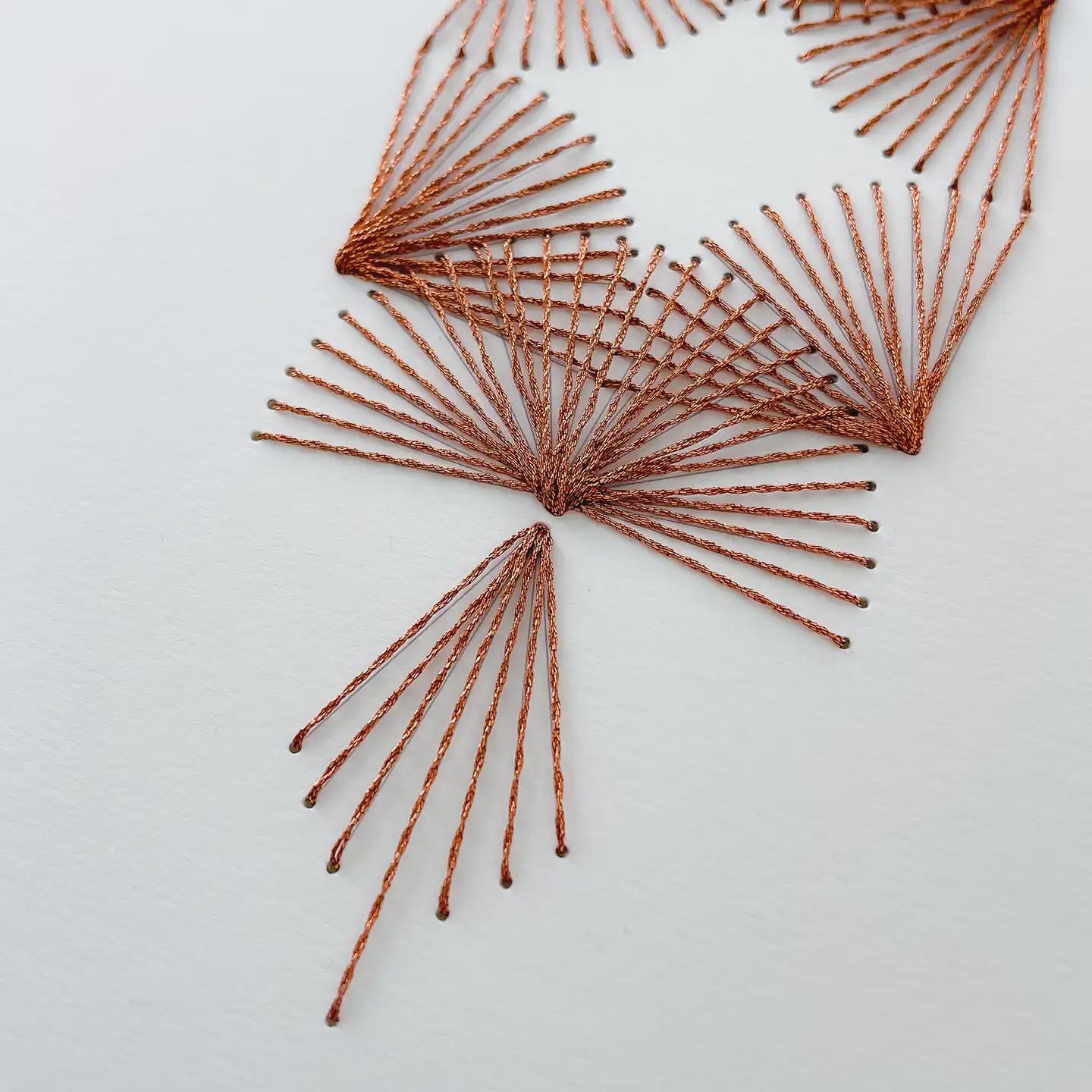 Art Deco Fans Paper Embroidery Pattern | DIY Geometric Wall Art ...