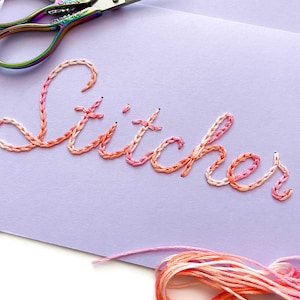 Stitcher Paper Embroidery PDF Pattern, Card Embroidery Stitcher, Hand ...