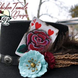 Hat Playing Card, Hand Painted Hat Décor / Hat Accessory - Etsy