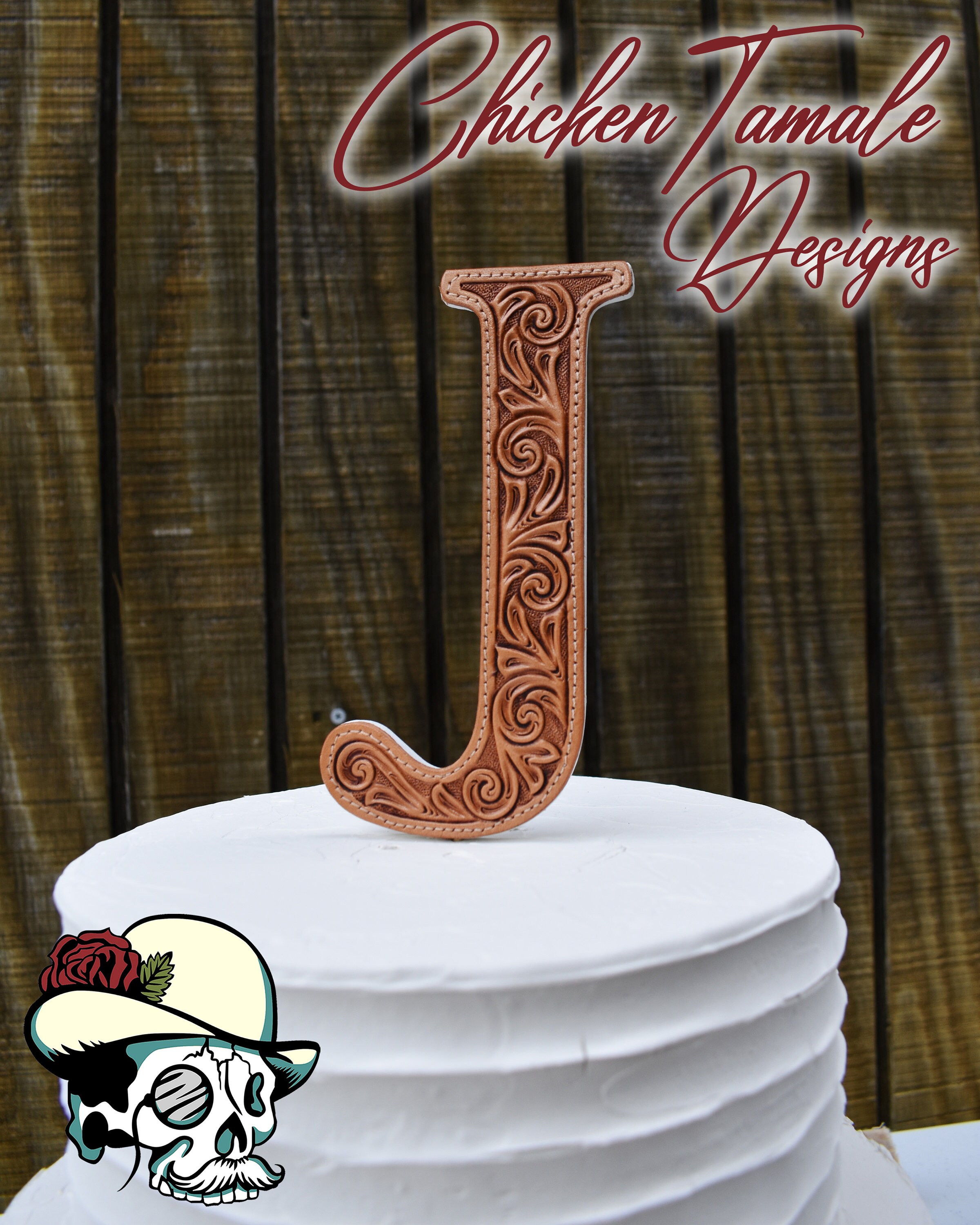 Wedding Cake Topper, Hand Tooled Letter - Etsy