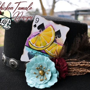 Hat Playing Card, Hand Painted Hat Décor / Hat Accessory - Etsy