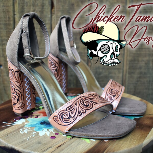 Tooled Leather Shoes - Etsy