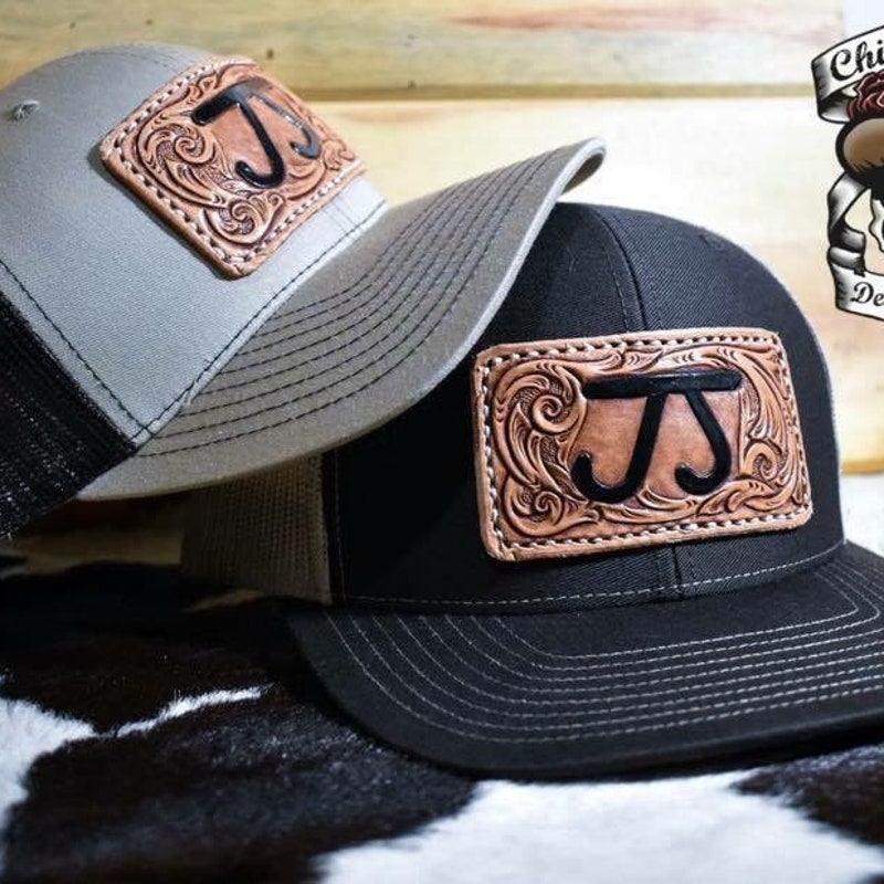 Leather Patch Hat - Etsy