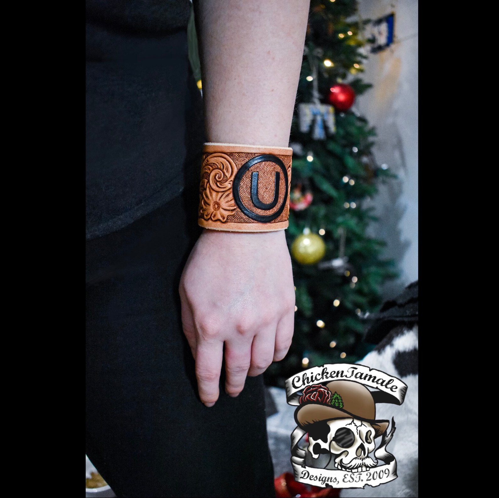 Customizable Tooled Leather Cuff Bracelet - Etsy