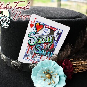 Hat Playing Card, Hand Painted Hat Décor / Hat Accessory - Etsy