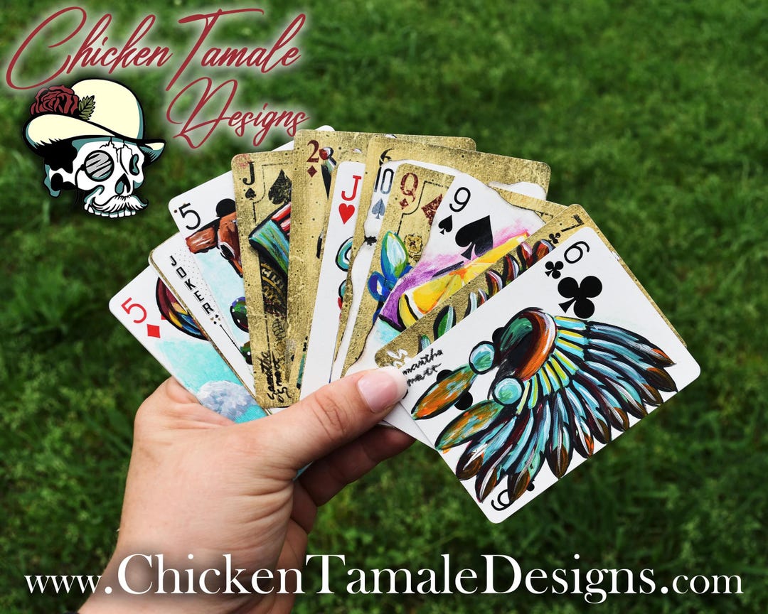 Hat Playing Card, Hand Painted Hat Décor / Hat Accessory - Etsy