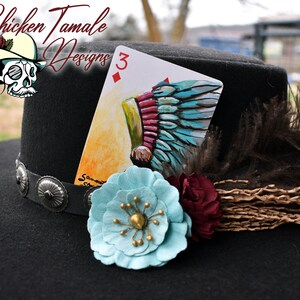 Hat Playing Card, Hand Painted Hat Décor / Hat Accessory - Etsy
