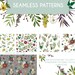 Fall Digital Scrapbook Paper Floral Watercolor Pattern - Etsy