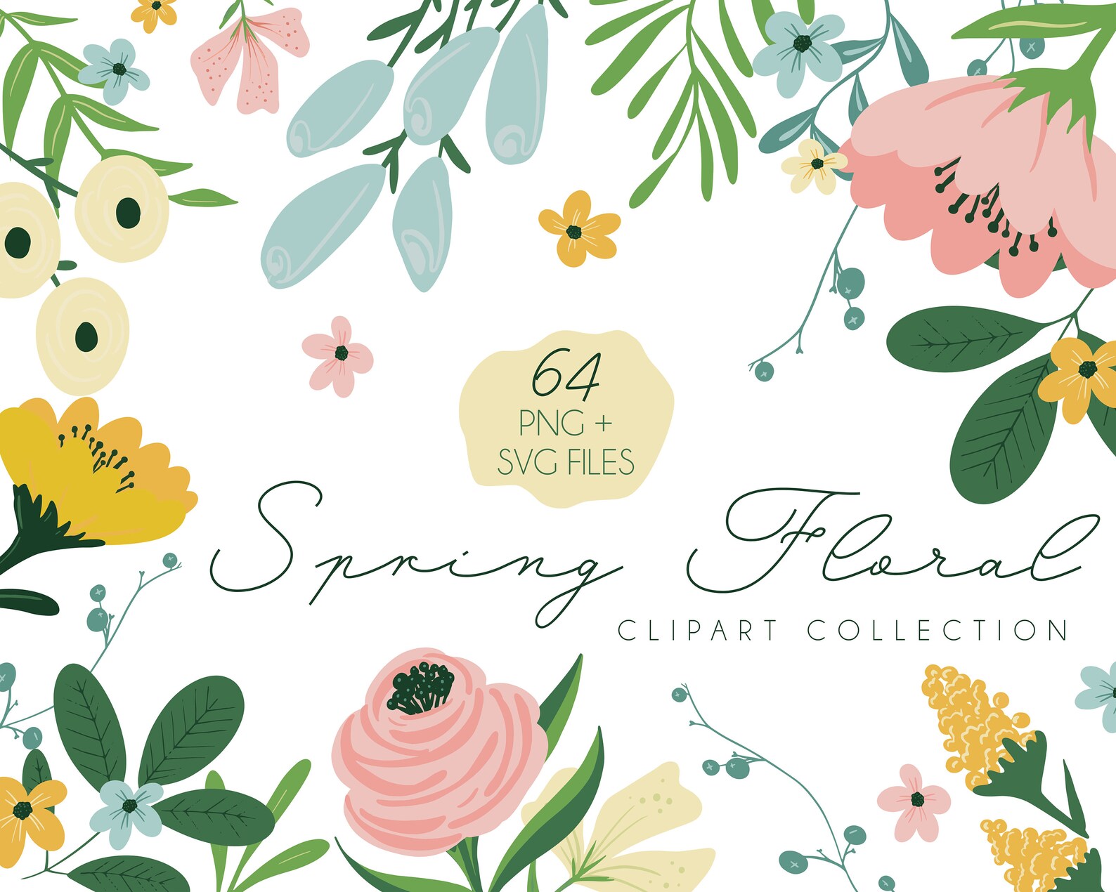 Spring Flower SVG Floral SVG PNG | Etsy