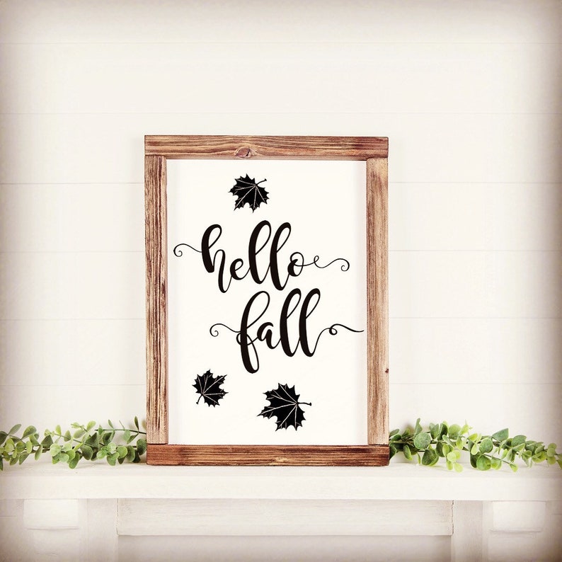 Fall Farmhouse Home Décor Sign SVG Halloween Sign Design | Etsy