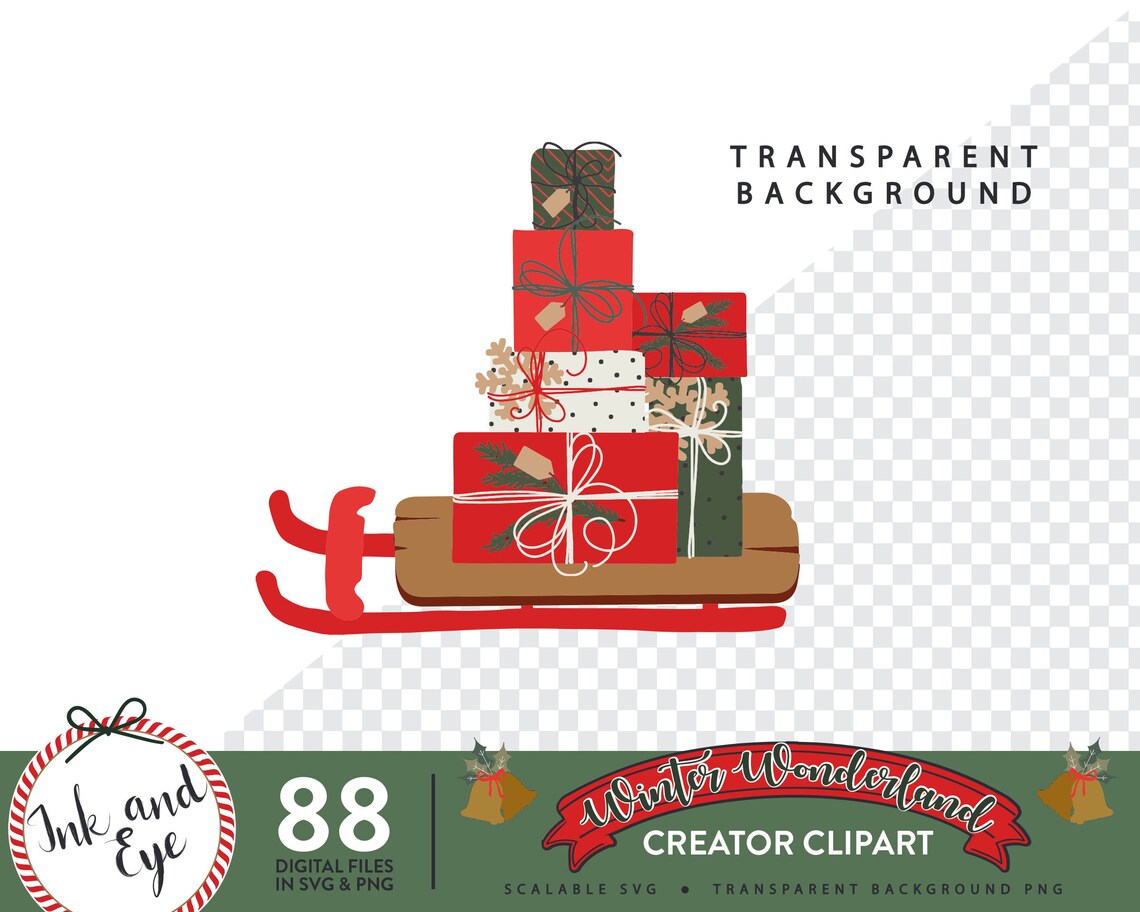 Christmas Village Scene Creator SVG Winter Wonderland Clip - Etsy