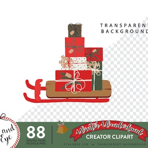 Christmas Village Scene Creator SVG, Winter Wonderland Clip Art ...