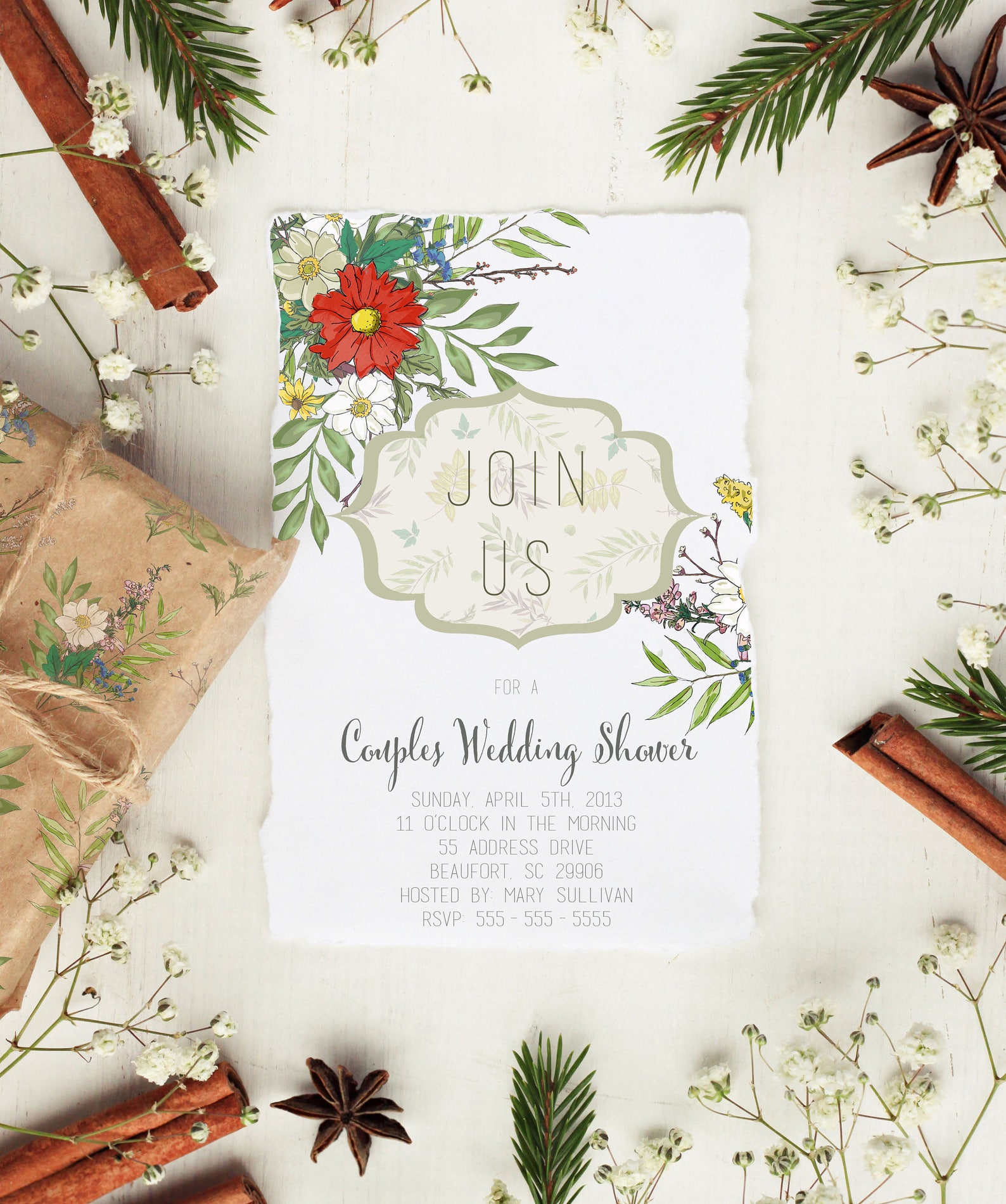 Fall Digital Scrapbook Paper - Floral Watercolor Pattern Clipart Set of ...