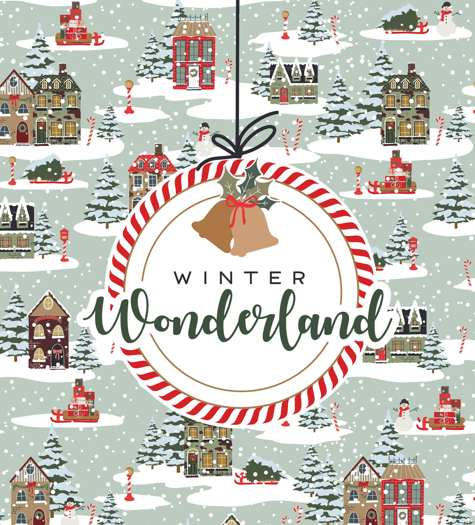 Christmas Village Scene Creator SVG Winter Wonderland Clip - Etsy