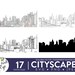 Cityscape SVG, City Line Drawing, City Silhouette / PNG / JPEG - Etsy