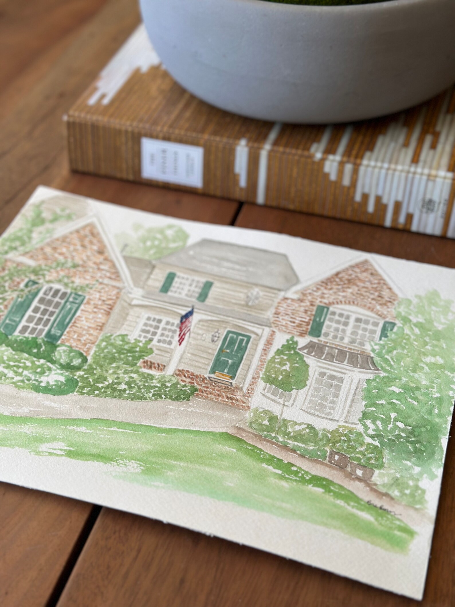 Custom Painting House Portrait Personalized Home Watercolor Art ...