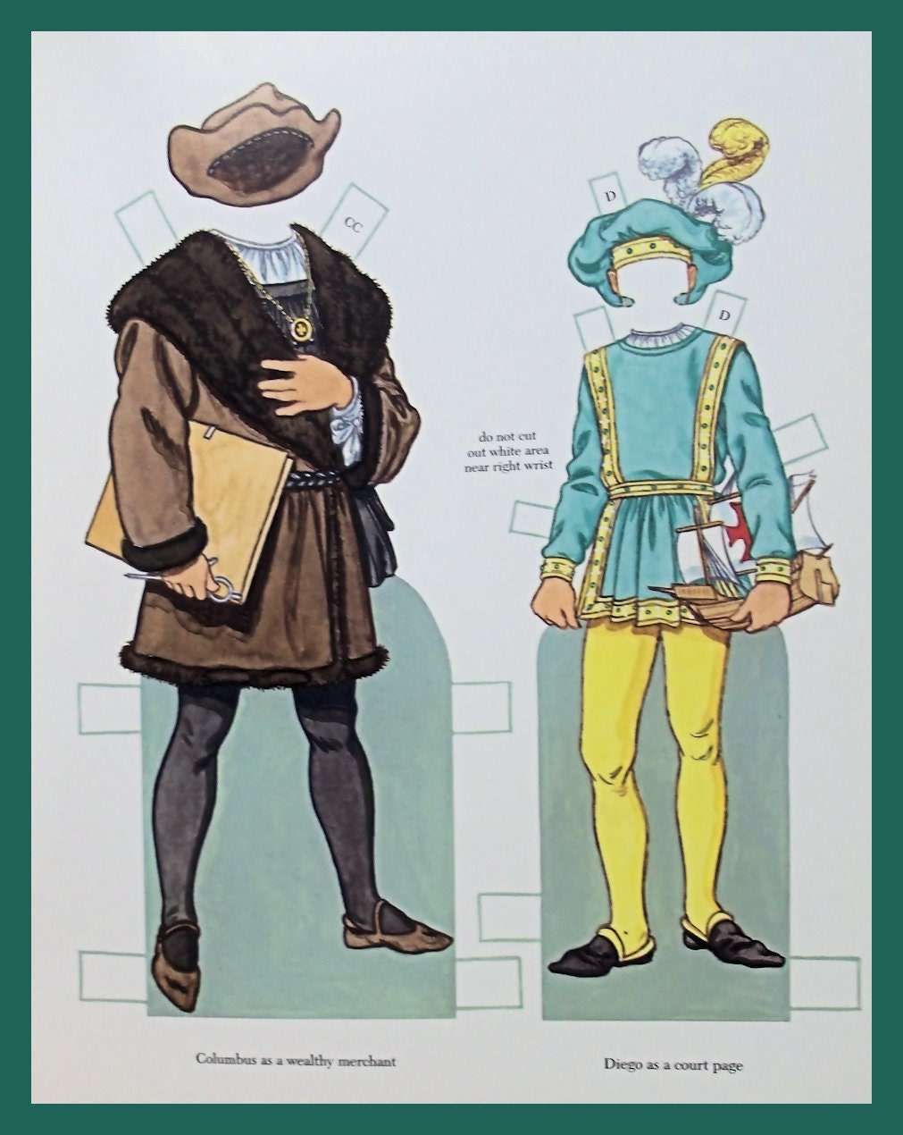 Paper Dolls Christopher Columbus by Tom Tierney Dover Publications - Etsy